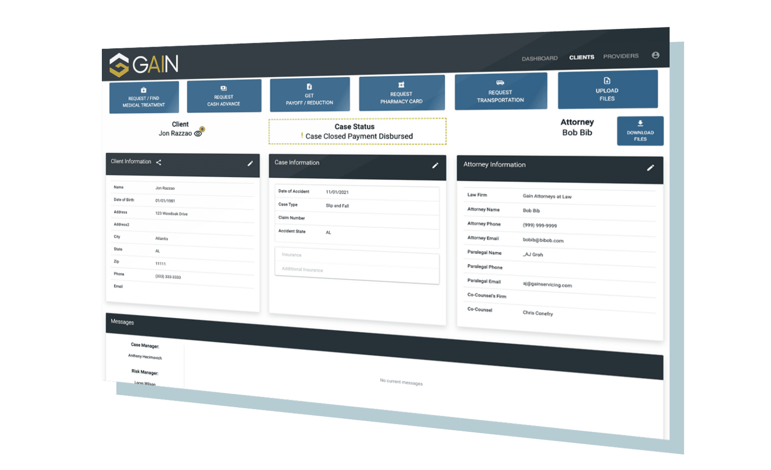 Gain Platform - Connect and Manage Personal Injury Cases